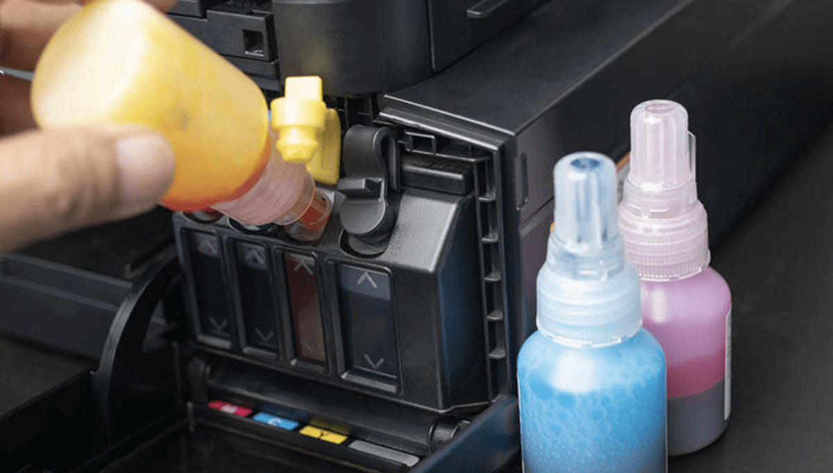 Printers with refillable ink tanks store